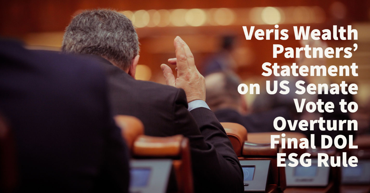 Veris Statement on Senate Vote to Overturn Final DOL ESG Rule - Veris ...